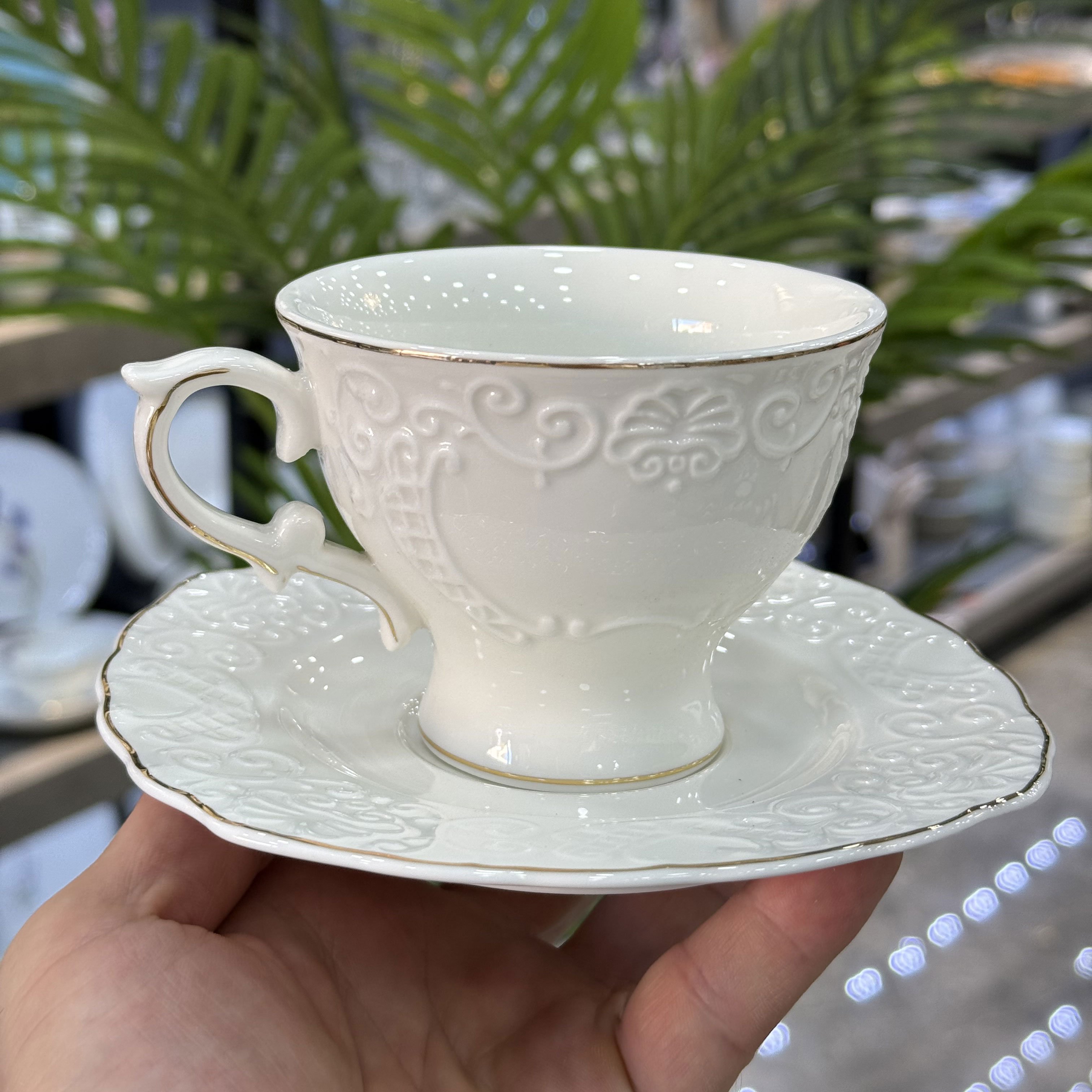 Angela 6 Lı Lüx Porselen Çay Fincanı Gold - Yeni Ürünler - Angela 6 Lı ...